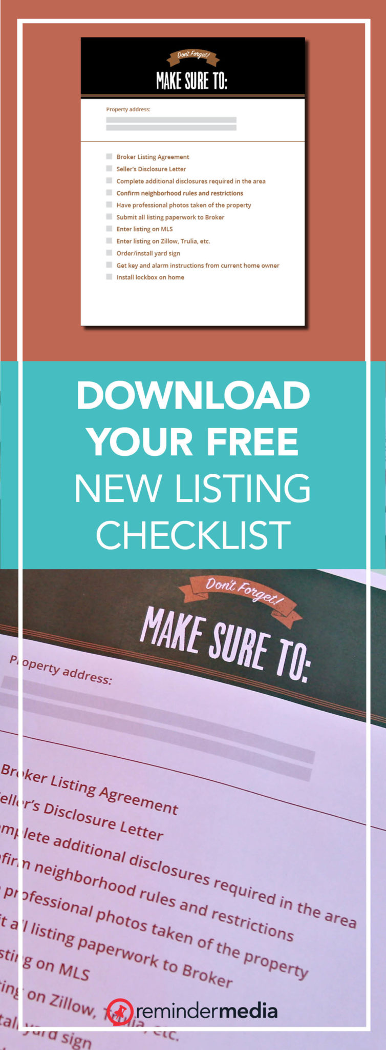 New Listings Checklist | ReminderMedia