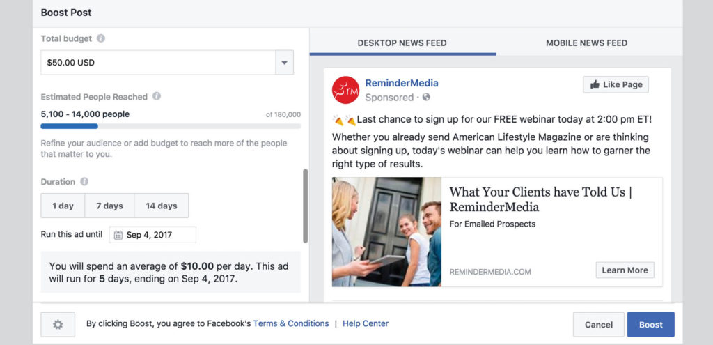 The Secret Behind Facebook’s Boosted Posts | ReminderMedia