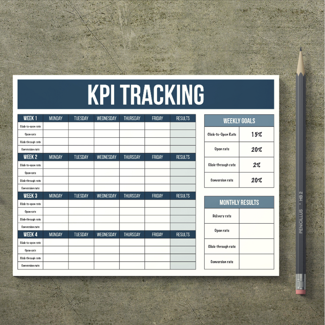 KPI Tracker Printable | ReminderMedia