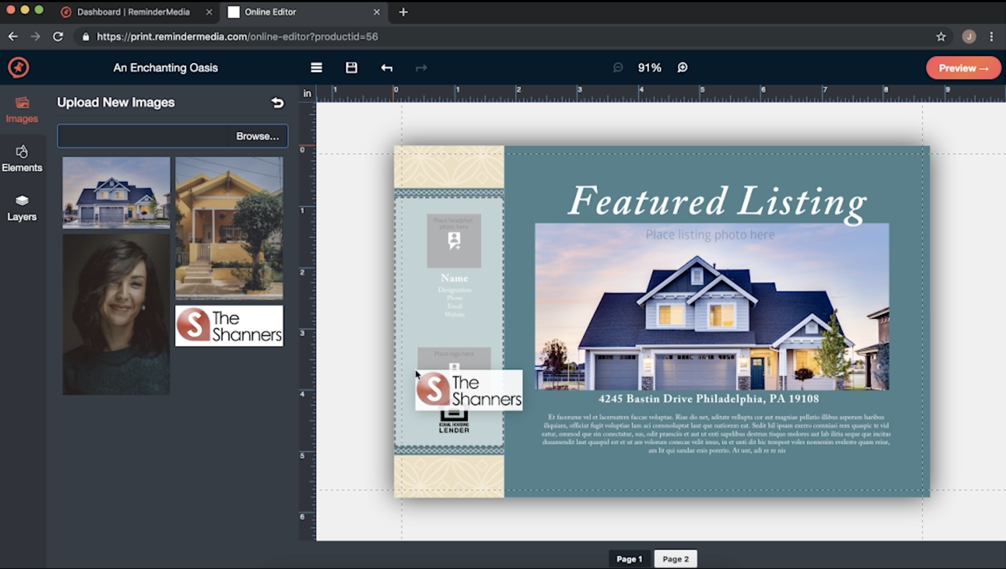 How to Create a Postcard with Multiple Listings