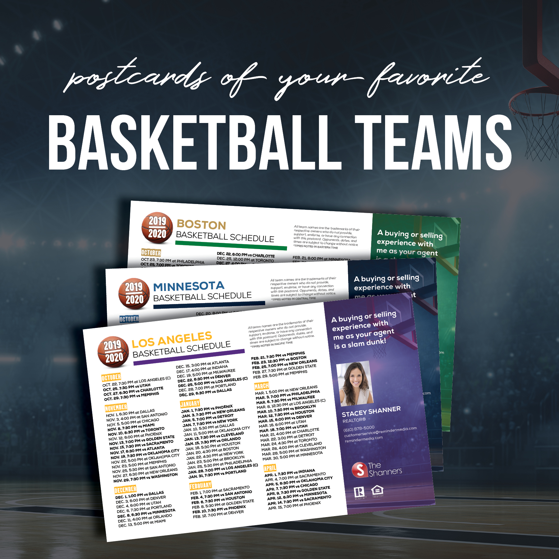Basketball Postcards | ReminderMedia