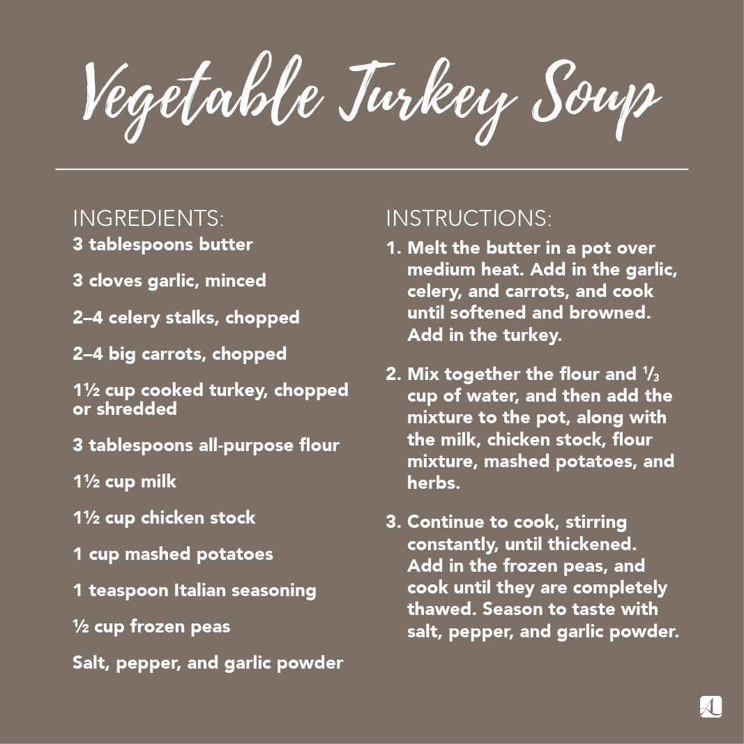 ALM Recipe – Vegetable Turkey Soup | ReminderMedia
