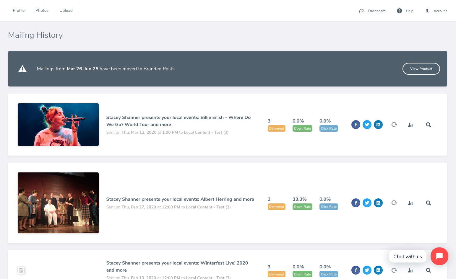 How to View Your Local Event Email Analytics | ReminderMedia