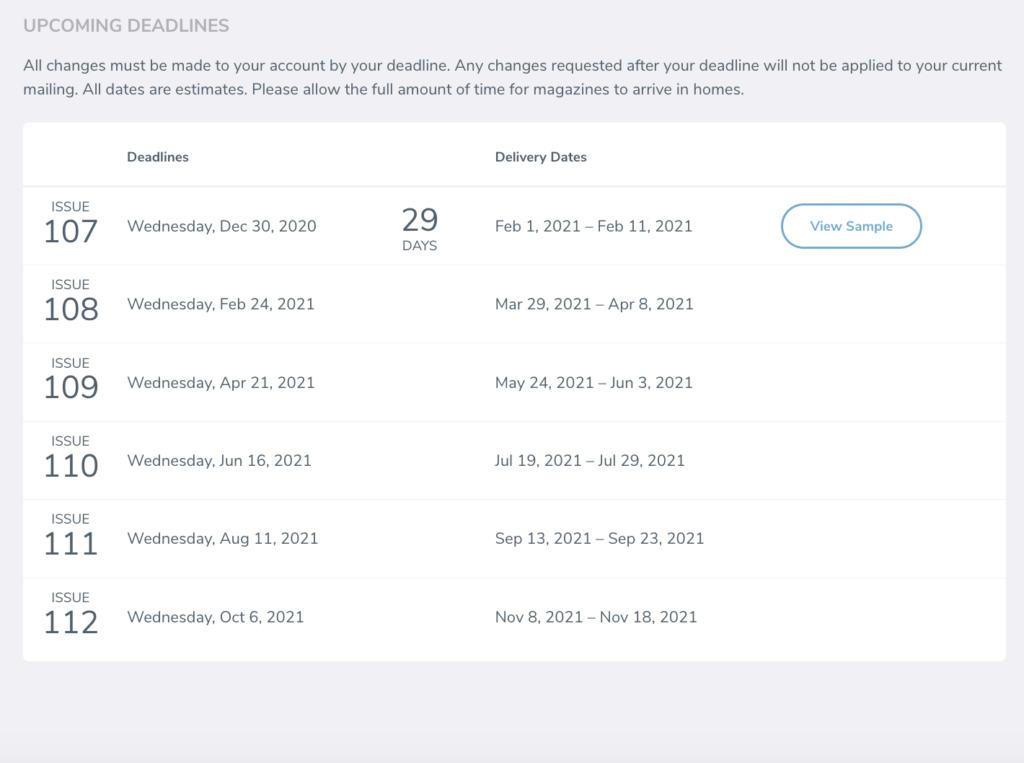 How to View Deadlines and Mailing History | ReminderMedia