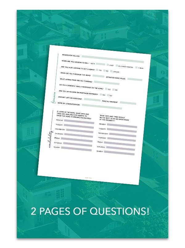 Seller Questionnaire Form | ReminderMedia