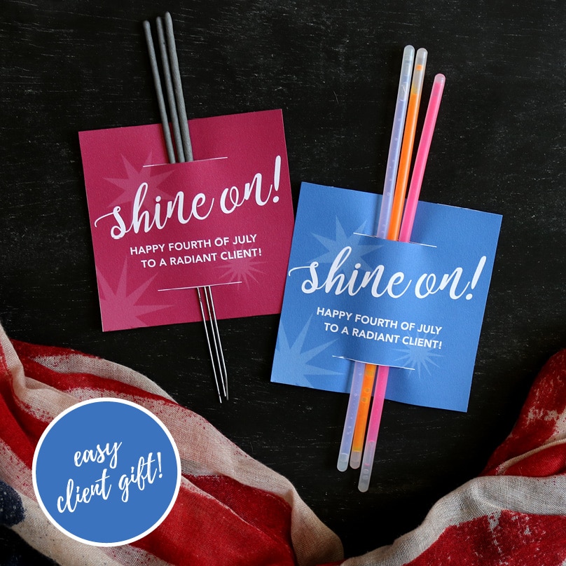 Sparkler or Glow Stick Gift Tags for the Fourth of July | ReminderMedia
