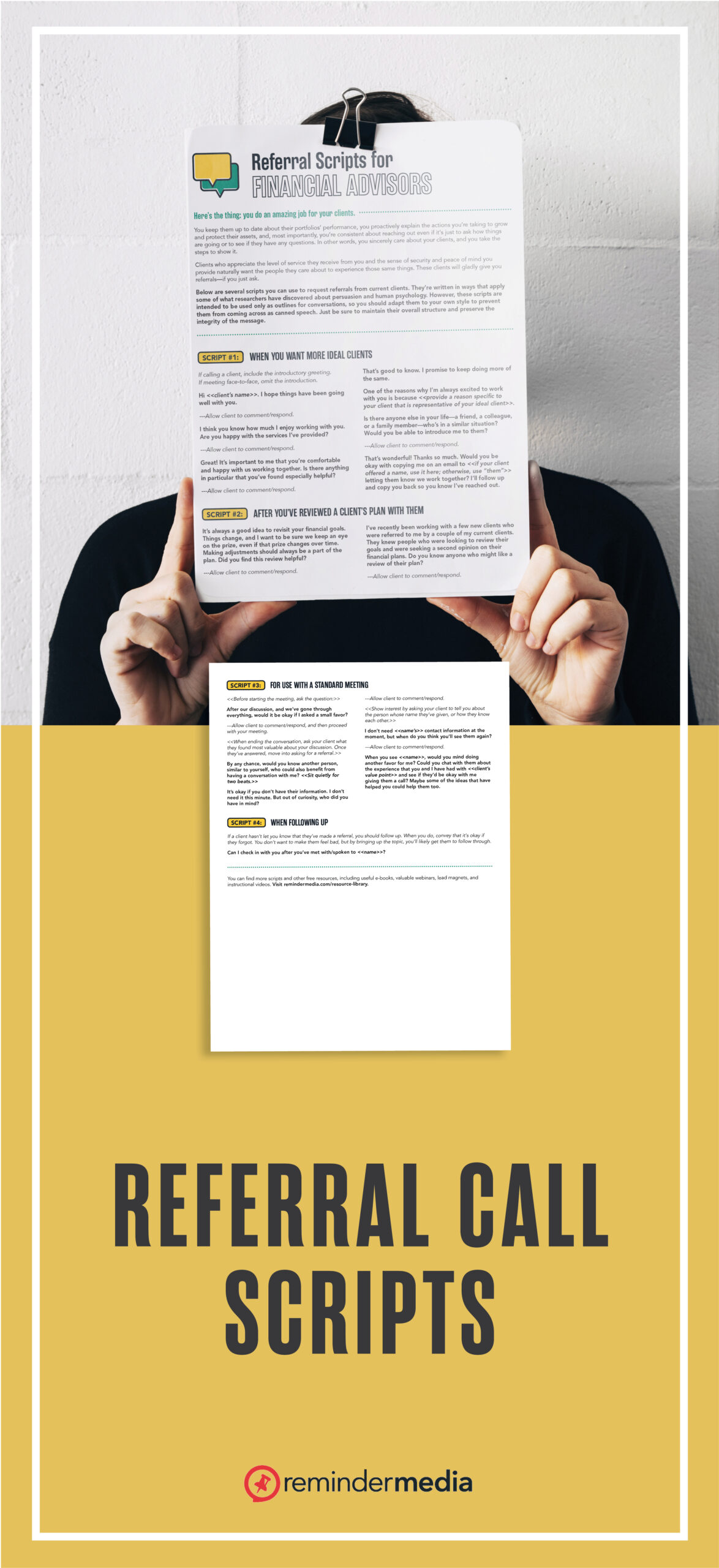 Referral Call Scripts For Financial Advisors ReminderMedia