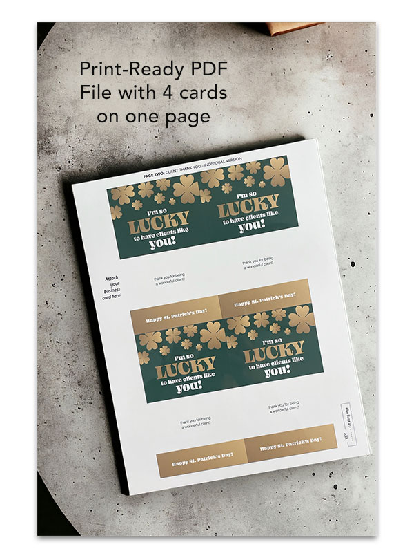 St. Patrick’s Day Client Pop-By Cards | ReminderMedia