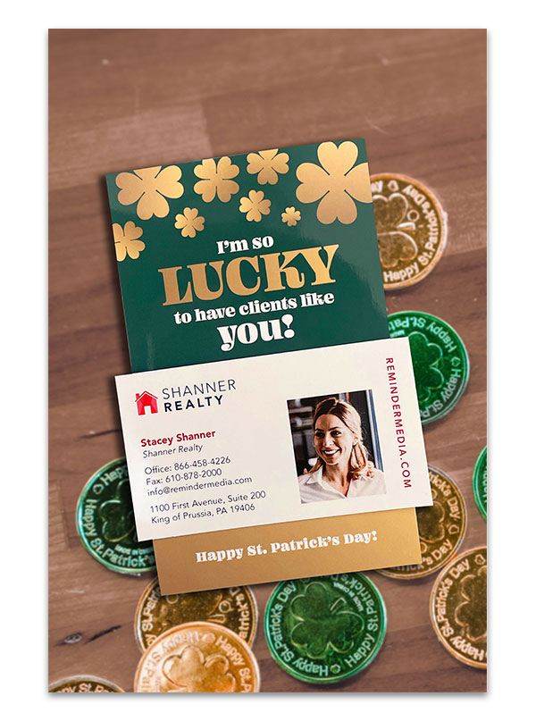 St. Patrick’s Day Client Pop-By Cards | ReminderMedia
