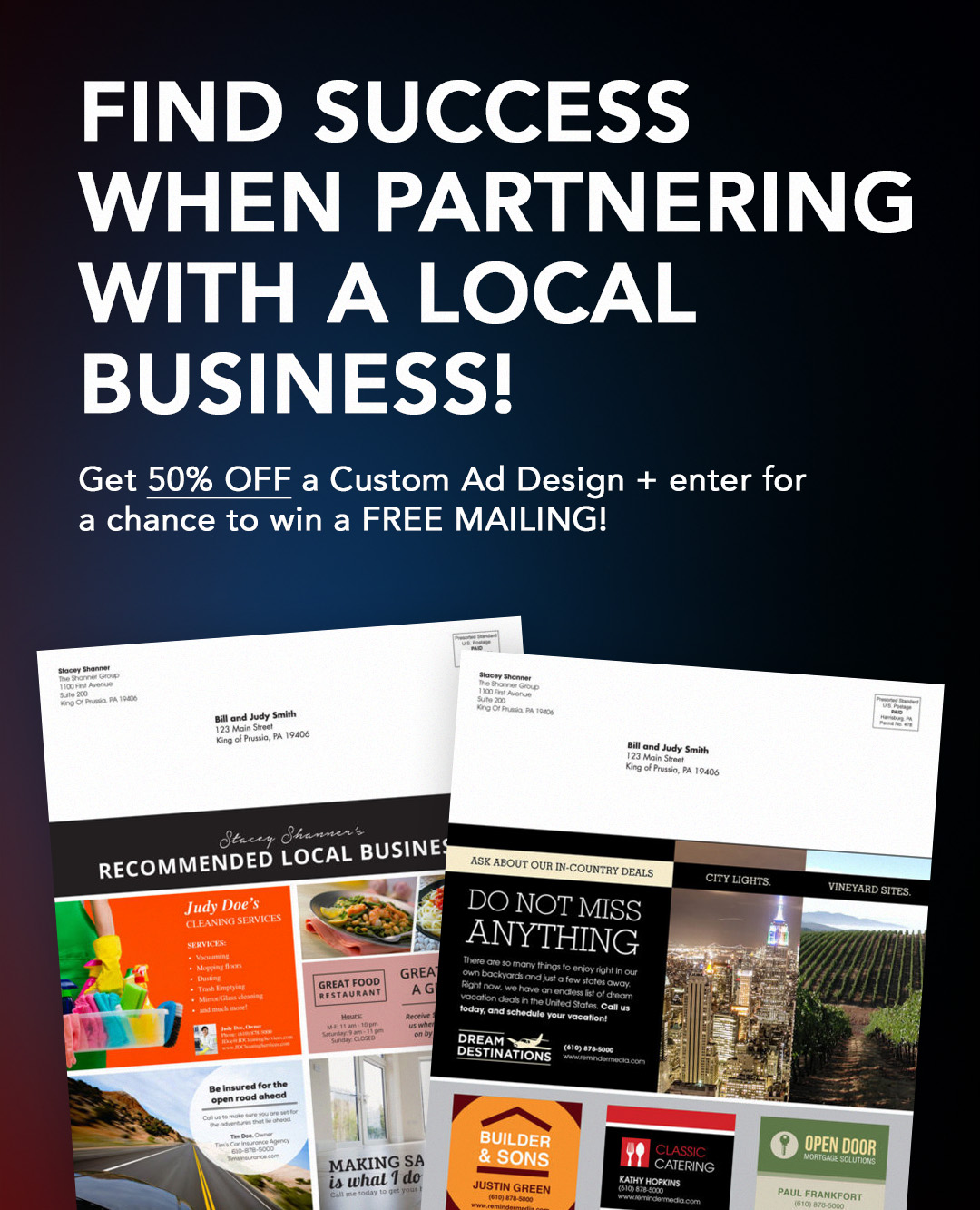 50% OFF a Custom Ad Design | ReminderMedia